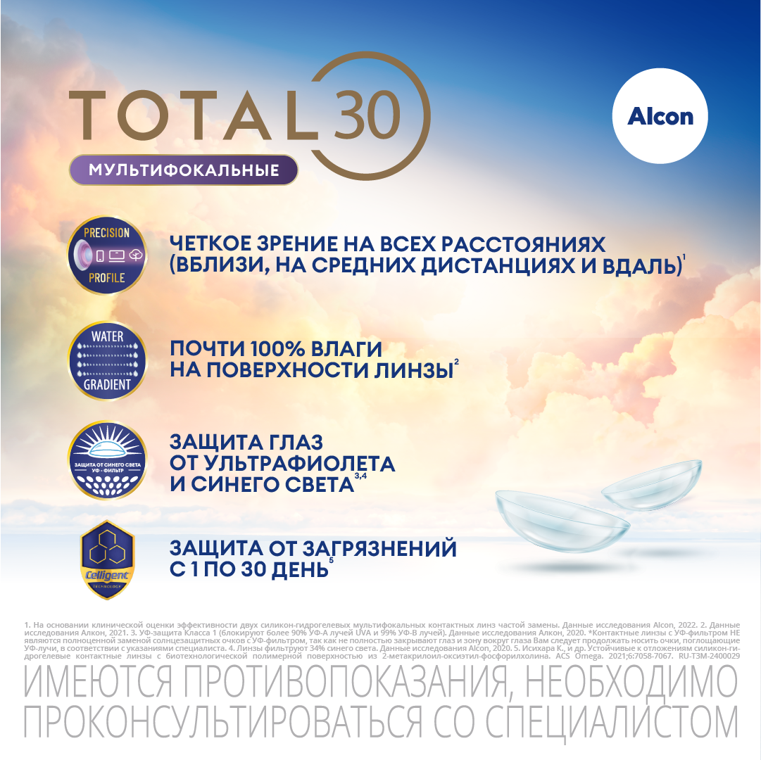 TOTAL 30 Multifocal 3pk - мультифокальные контактные линзы
